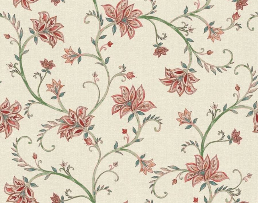 VICTORIAN COORDONNÉ LILY RED B00333 - Papel & Deco